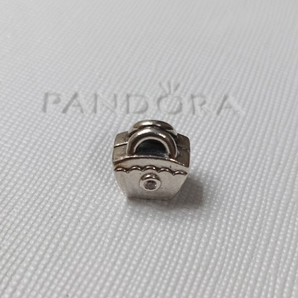 Pandora | Jewelry | Pandora Vintage Stirling Silver Pink Cz Purse Charm ...